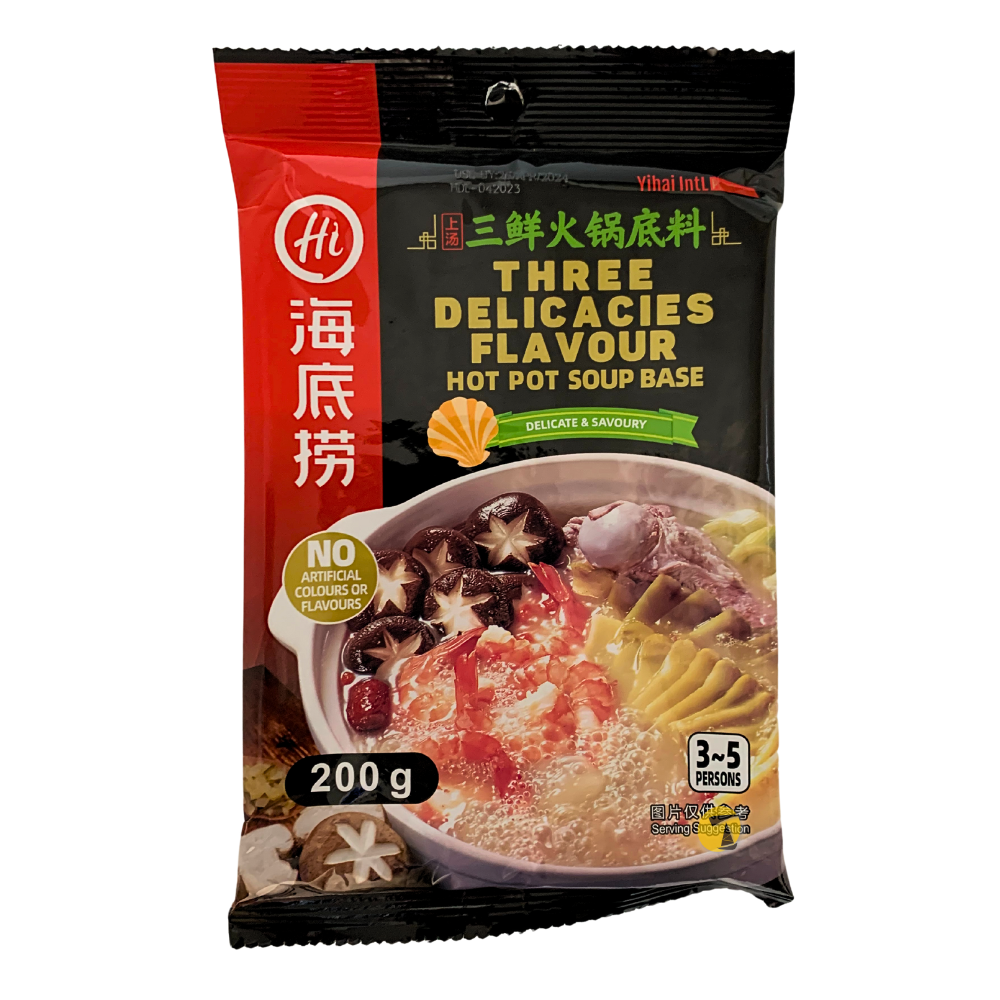 HDL Three Delicacies Flavour Hot Pot Soup Base - 200g — Tradewinds ...