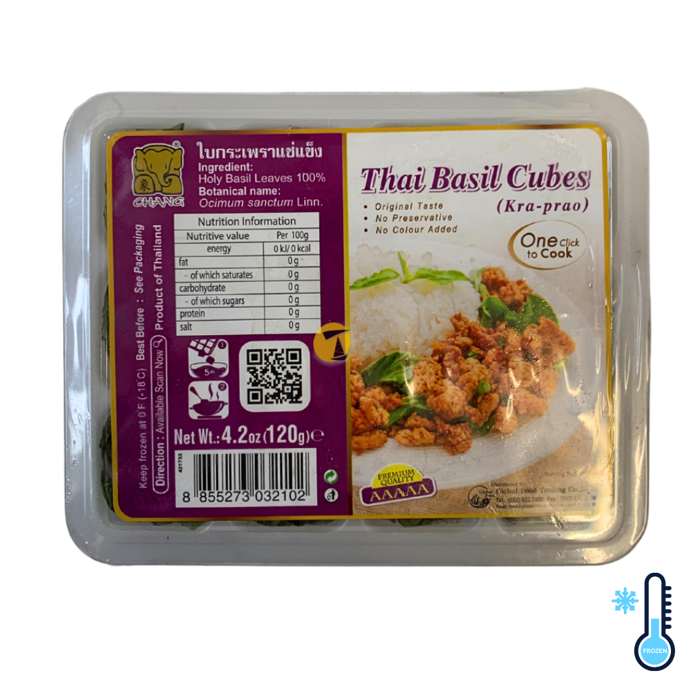 Chang Holy Basil Leaves (Kra Prao) Cubes - 120g [FROZEN] — Tradewinds ...