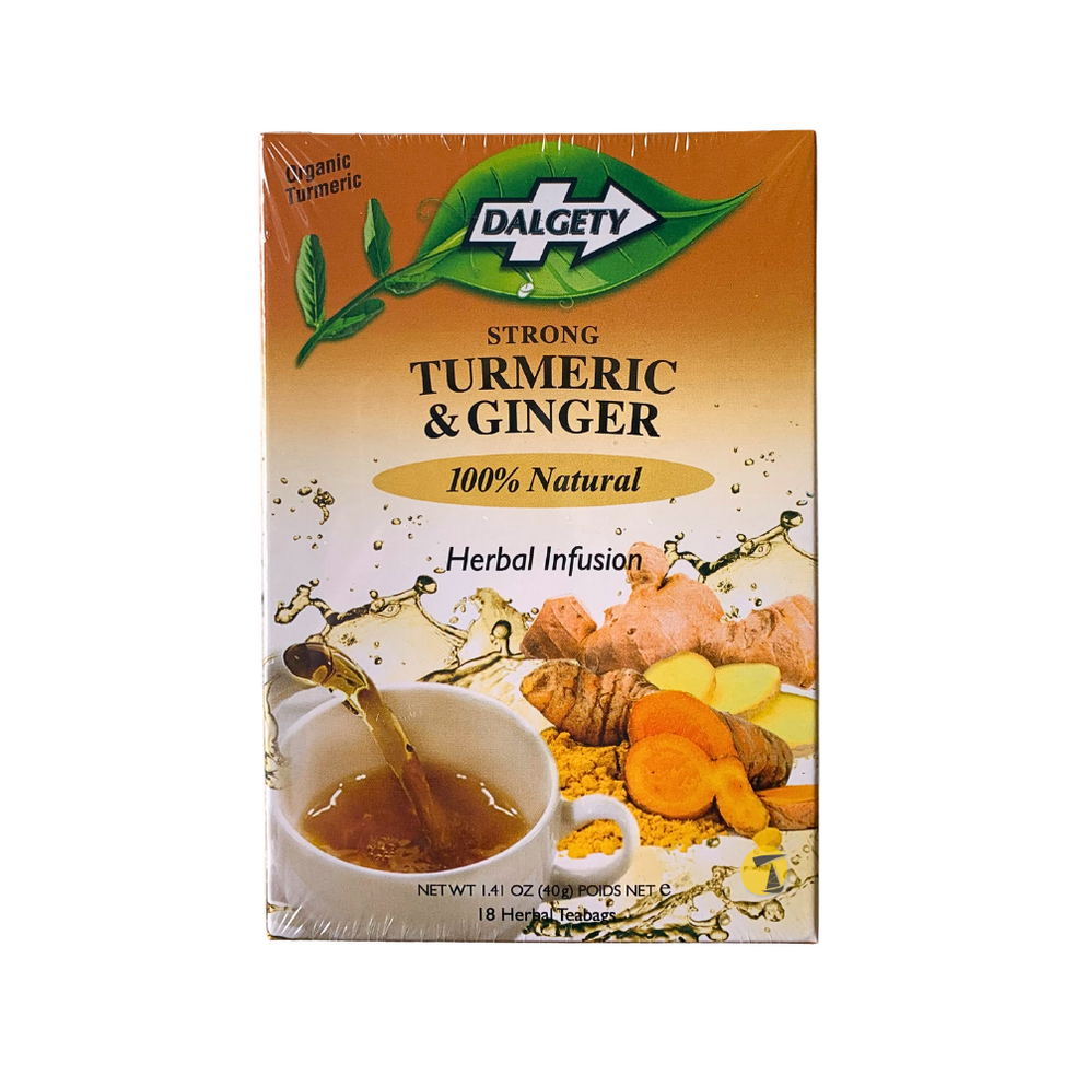 Dalgety Strong Turmeric & Ginger Herbal Tea (18 teabags) - 40g ...