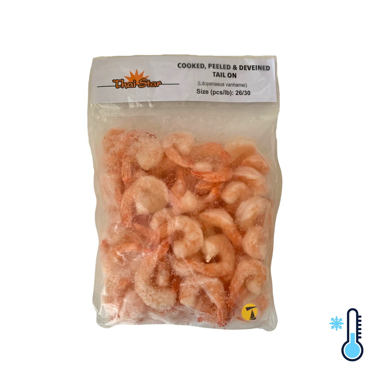 Thai Star Prawns Vannamei (Cooked, Peeled, T/On)(26/30) - 1kg [FROZEN ...