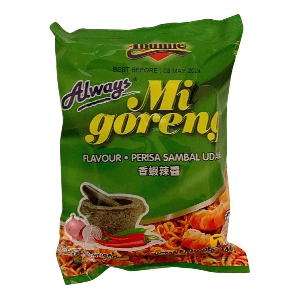 Ibumie Mi Goreng Sambal Udang (Spicy Shrimp) Instant Noodles - 80g ...