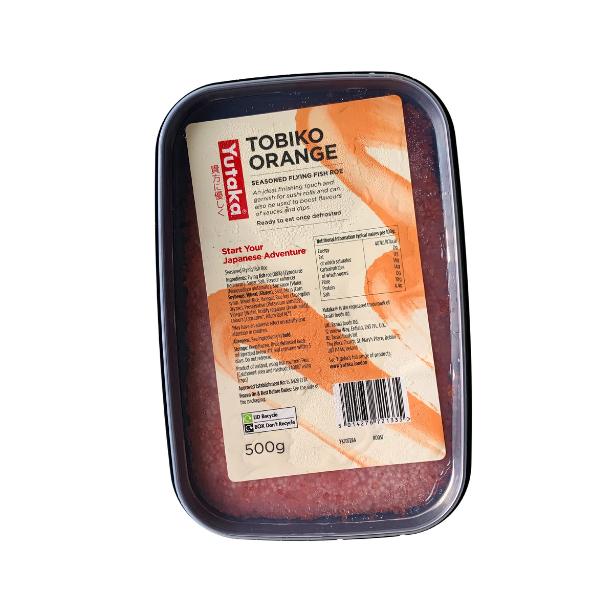 Tobiko Orange Seasoned Flying Fish Roe - 500g [FROZEN] — Tradewinds ...