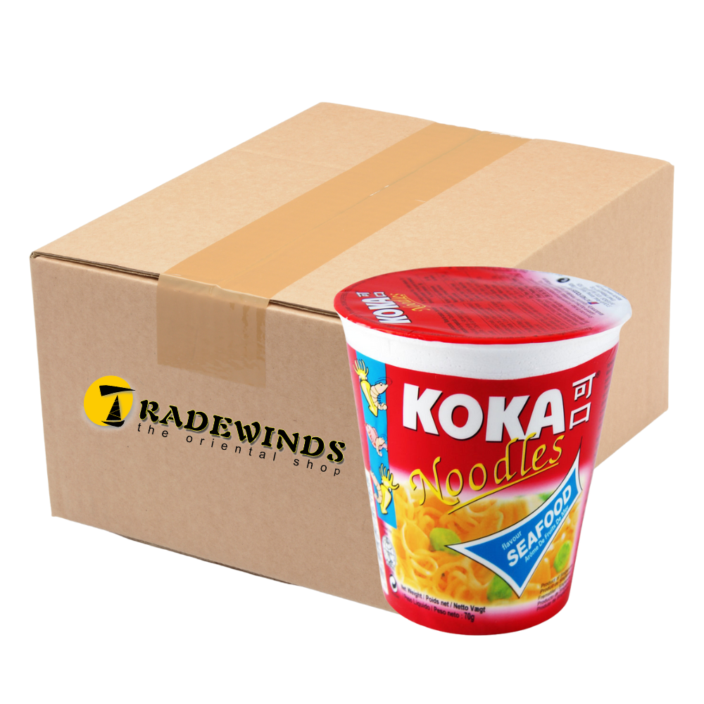 Koka Cup Noodles - Seafood Flavour - 12 Cups — Tradewinds Oriental Shop