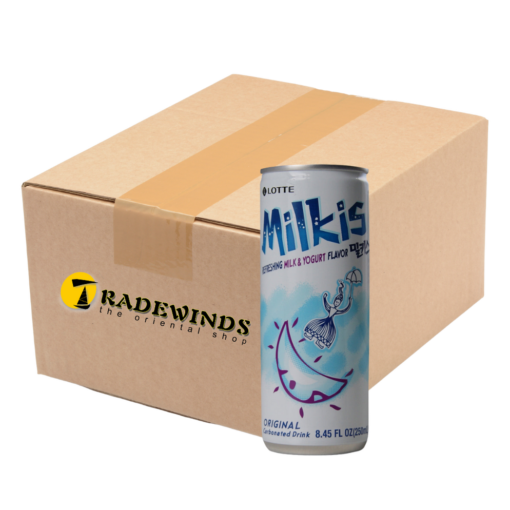 Lotte Milkis Original Milk & Yogurt Flavour Carbonated Drink - 30x250m ...