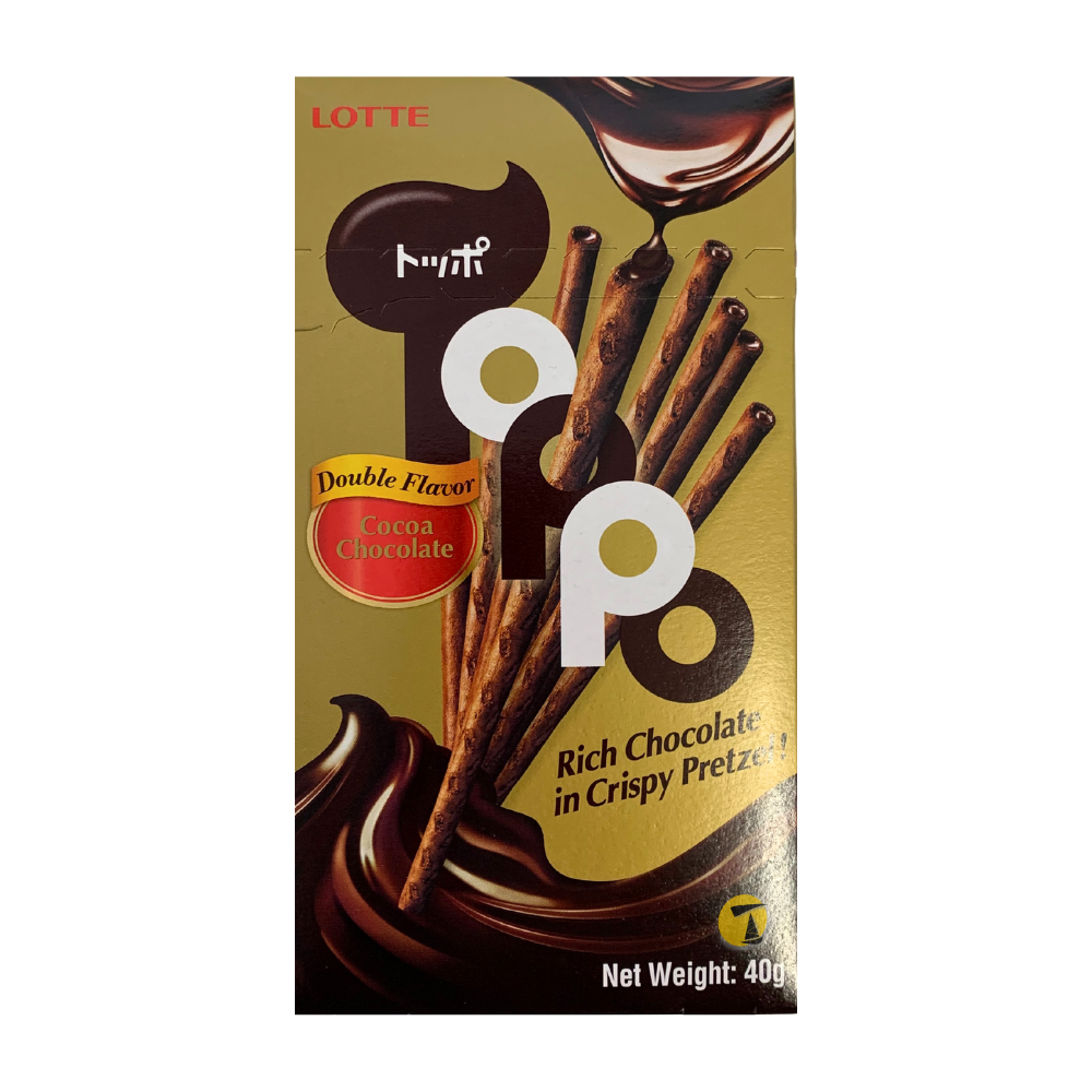 Lotte Toppo Cocoa and Chocolate Filled Sticks - 40g — Tradewinds ...