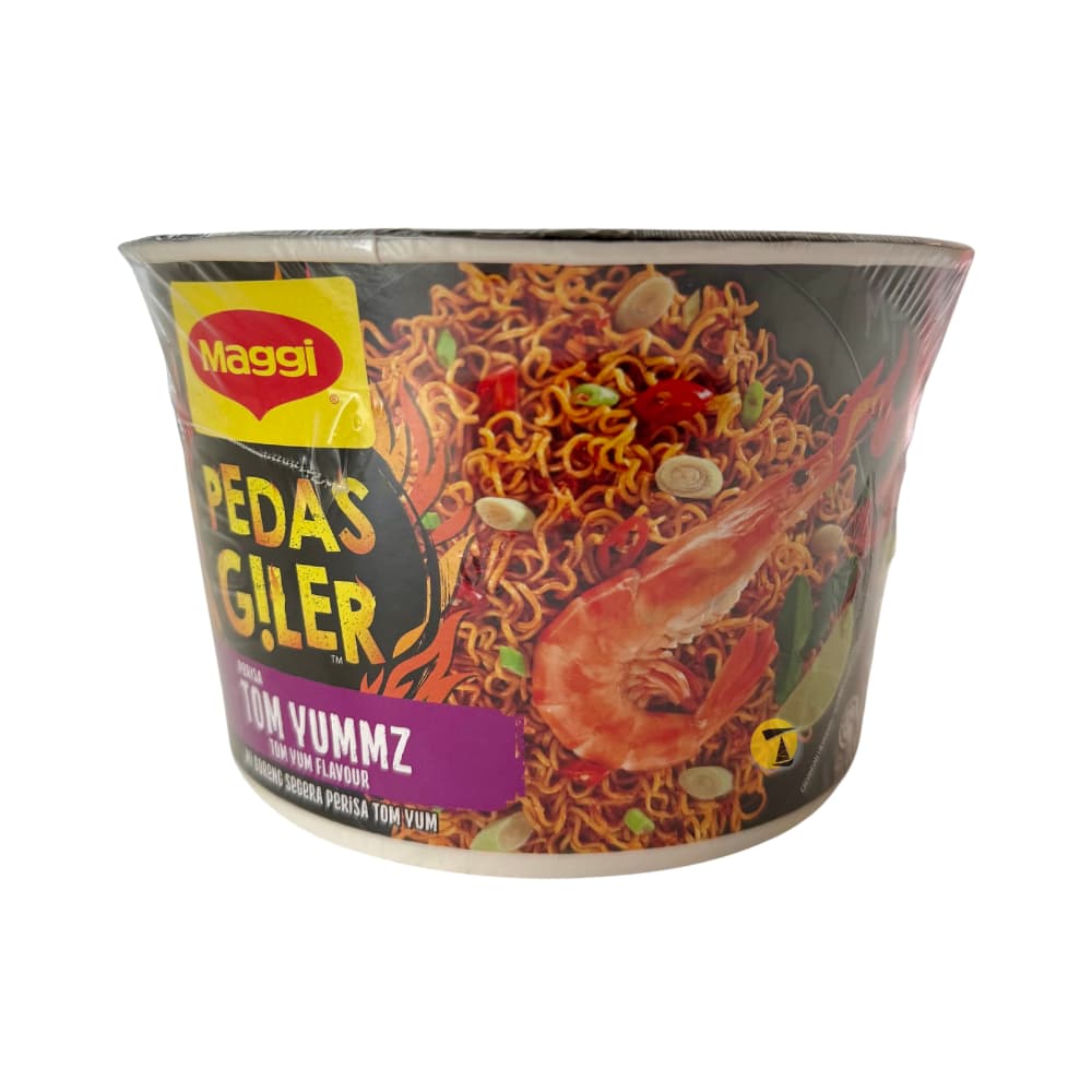 Maggi Pedas Giler (Very Spicy) Tom Yum Flavour Bowl Noodles - 92g ...