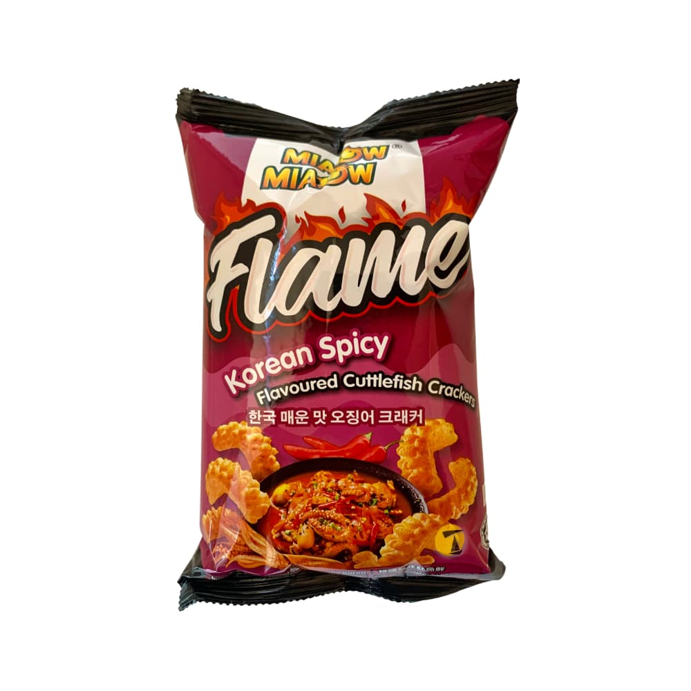 Miaow Miaow Flame Cuttlefish Cracker - Korean Spicy - 50g — Tradewinds ...