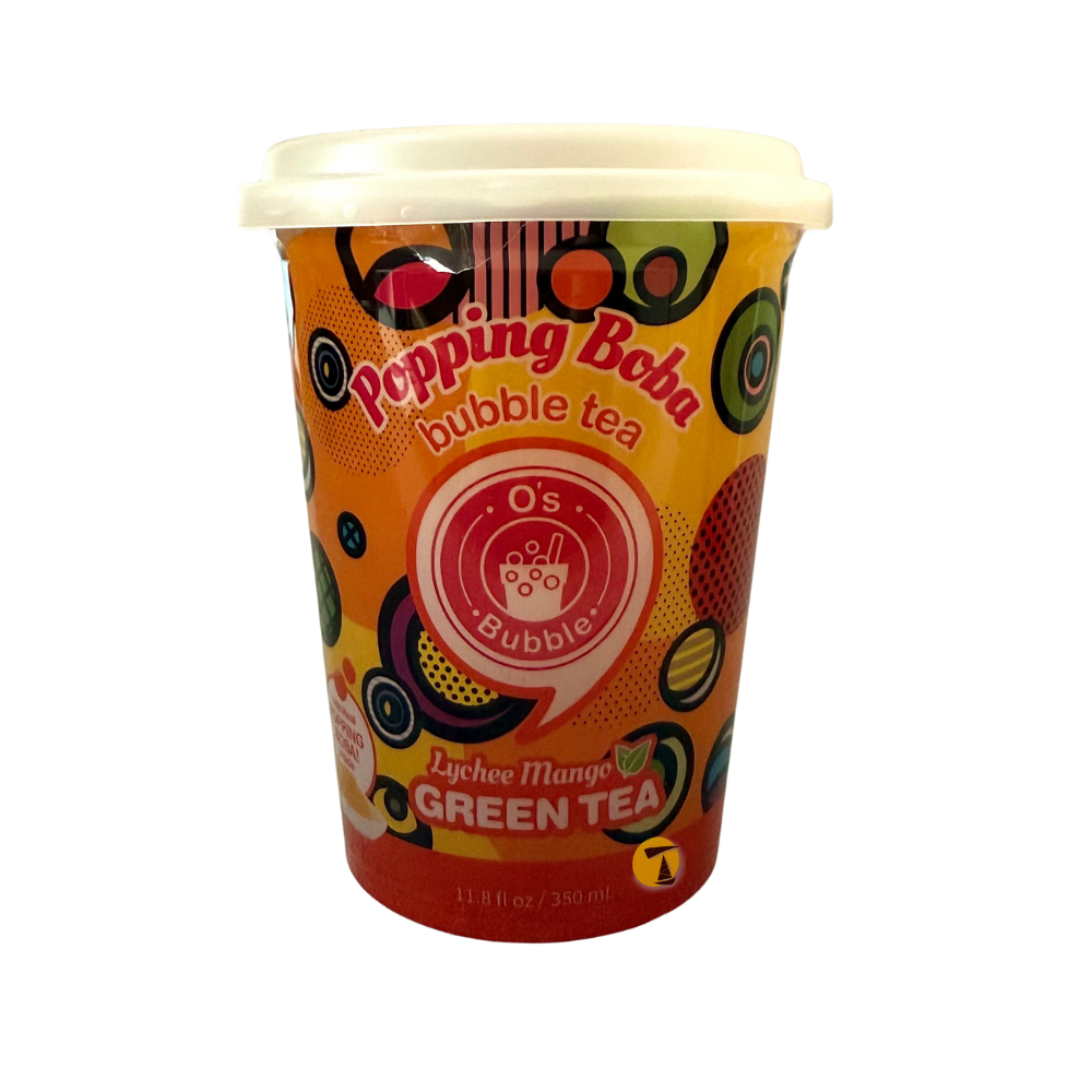 O's Bubble Popping Boba - Lychee & Mango Bubble Green Tea - 350ml - BB ...