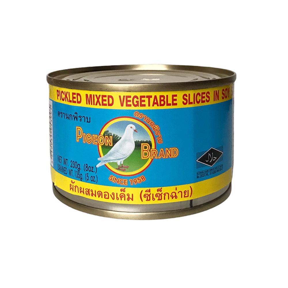Pigeon Brand Pickled Mixed Vegetable Slices in Soy Sauce - 230g ...