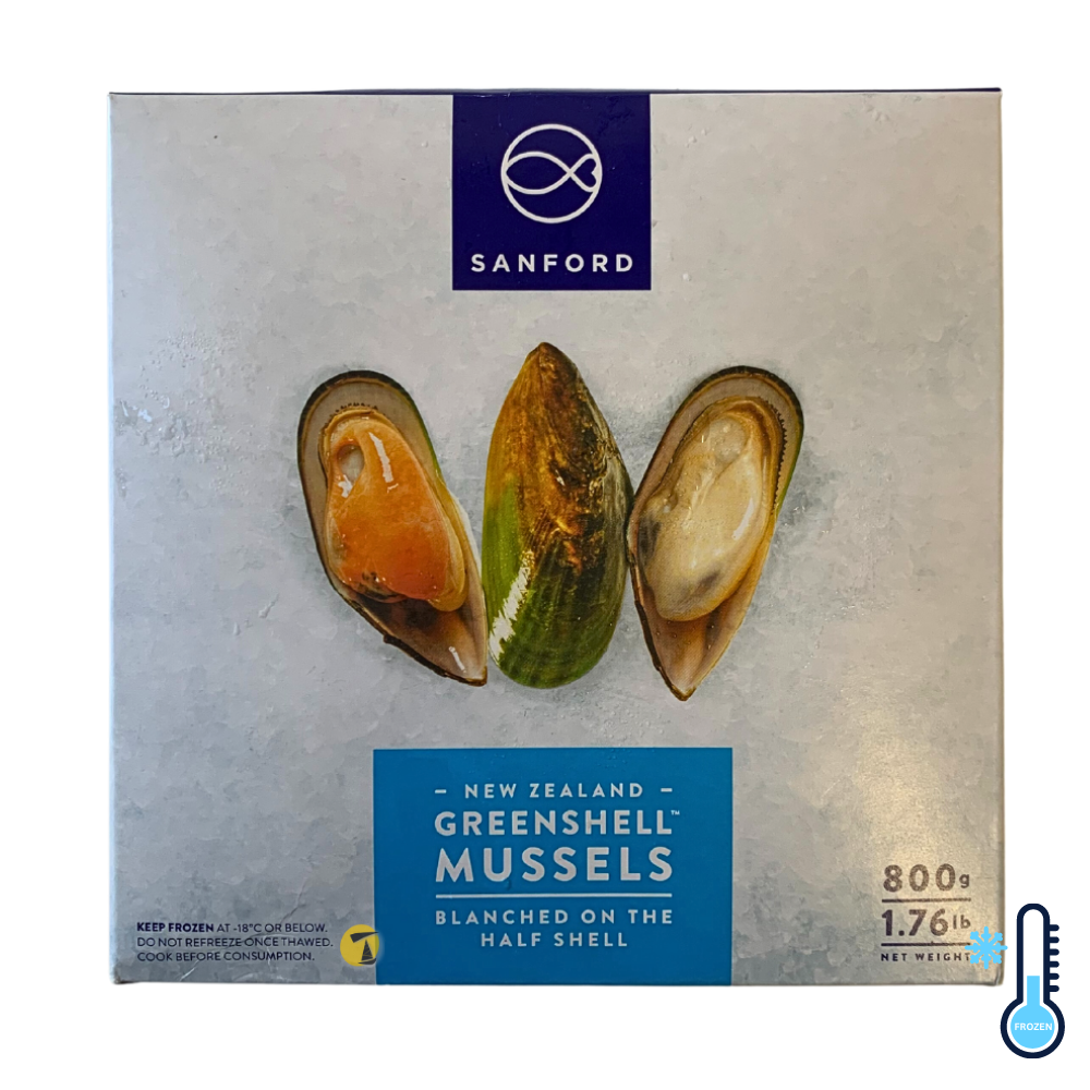 Sanford New Zealand Greenshell Mussels Half Shell - 800g [FROZEN ...