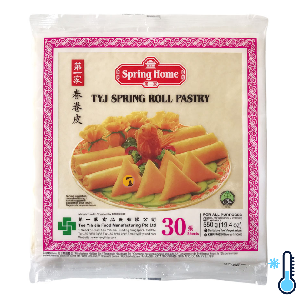 Spring Home TYJ Spring Roll Pastry 10" (30 Sheets) - 550g [FROZEN] — Tradewinds Oriental Shop