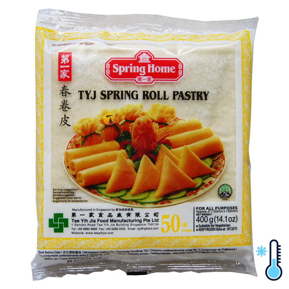 Spring Home TYJ Spring Roll Pastry 6" (50 Sheets) - 400g [FROZEN ...