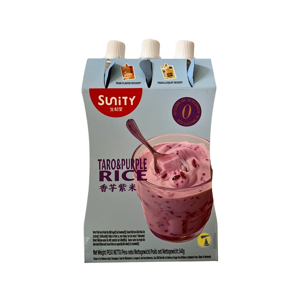 Sunity Taro & Purple Rice Dessert (3 pcs) - 540g — Tradewinds Oriental Shop