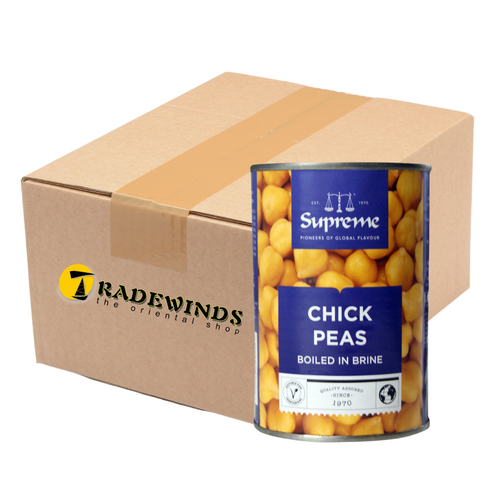 Supreme Boiled Chick Peas - 12x400g — Tradewinds Oriental Shop