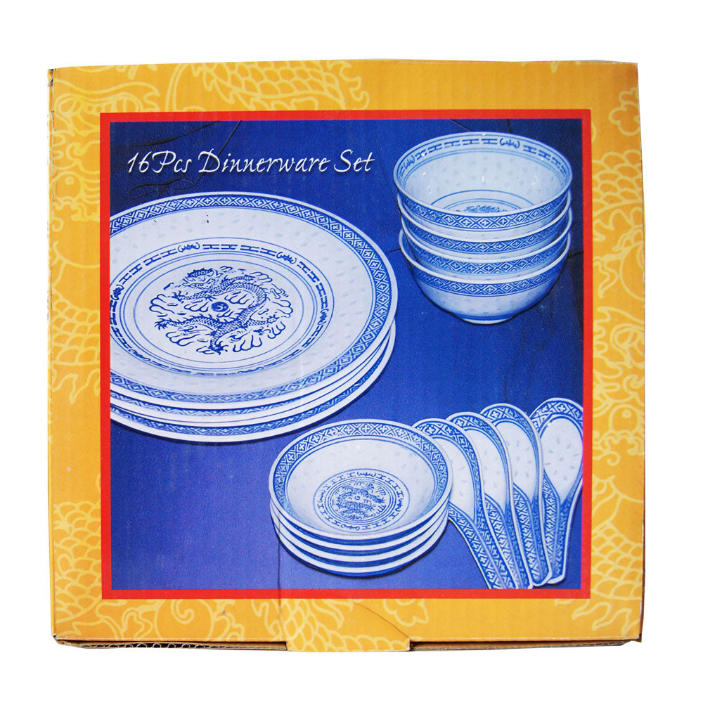 16 Piece Chinese Rice Pattern Dinnerware Set — Tradewinds Oriental Shop
