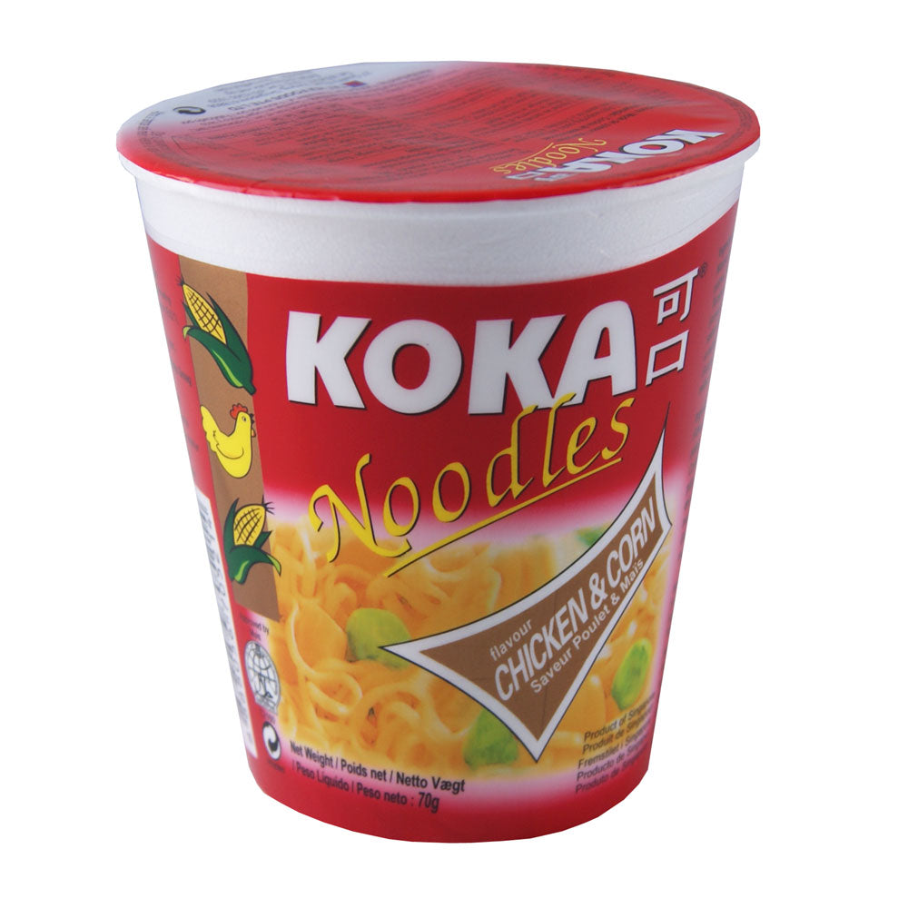 Koka Cup Noodles - Chicken & Corn Flavour - 70g — Tradewinds Oriental Shop