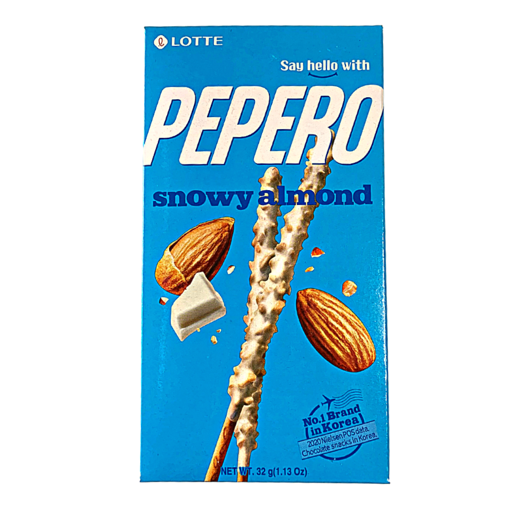Lotte Pepero Snowy Almond Sticks - 32g — Tradewinds Oriental Shop