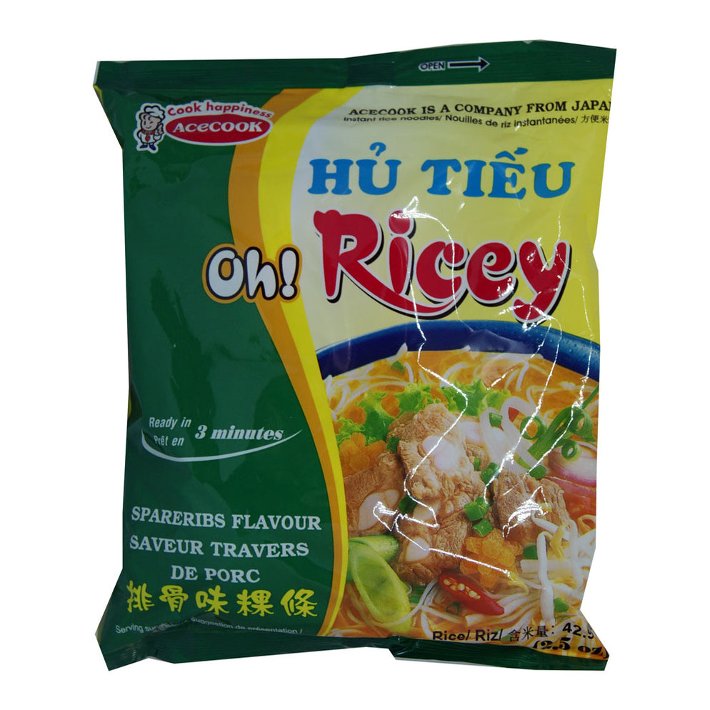 Acecook Oh! Ricey Spare Rib Flavour Instant Rice Noodles - 70g ...