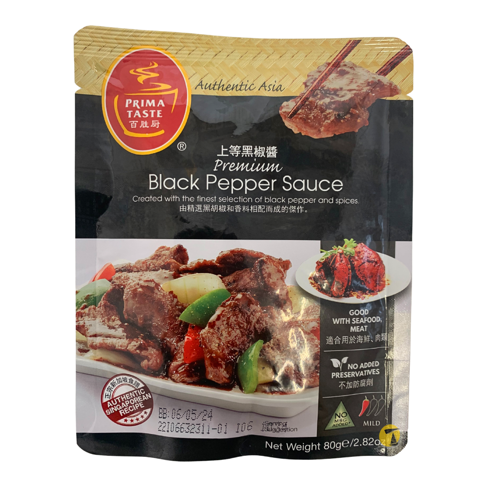 Prima Taste Premium Black Pepper Sauce - 80g [Packet] — Tradewinds ...