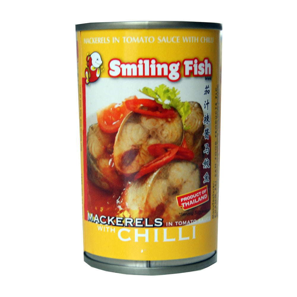 Smiling Fish Mackerels in Tomato Sauce with Chilli - 155g — Tradewinds ...