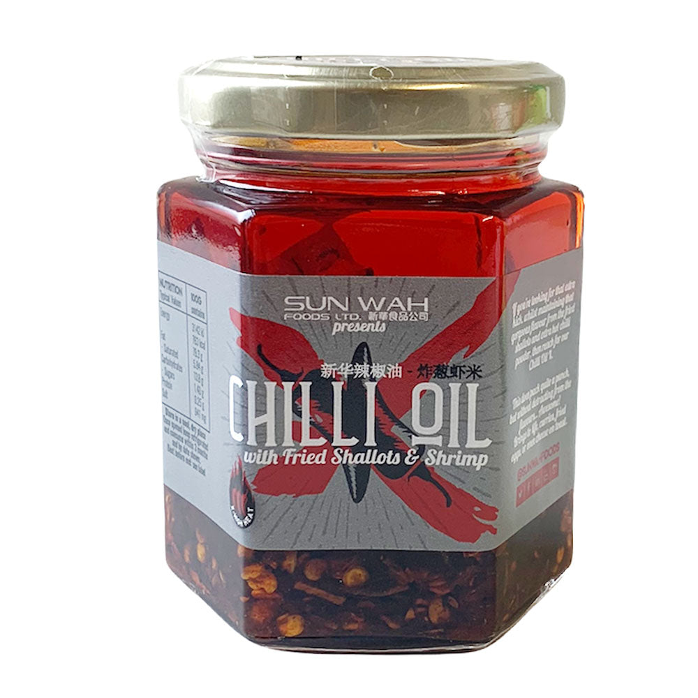 Sun Wah Chilli Oil with Fried Shallot & Shrimps - 180g — Tradewinds ...
