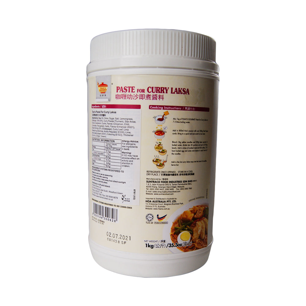 Tean's Gourmet Curry Laksa Paste - 1kg — Tradewinds Oriental Shop